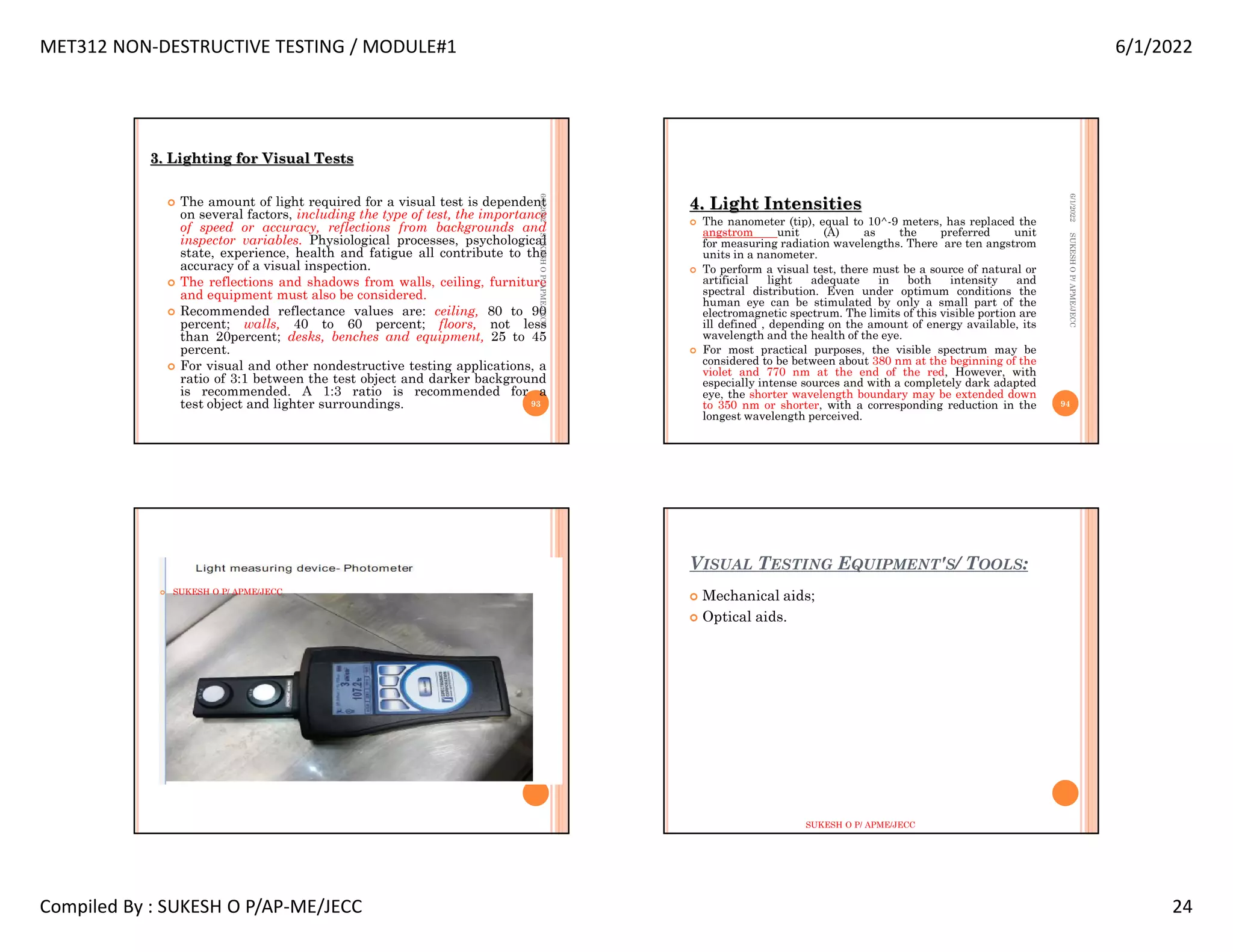 NDT_Introduction & Visual InspectionModule-1 | PDF