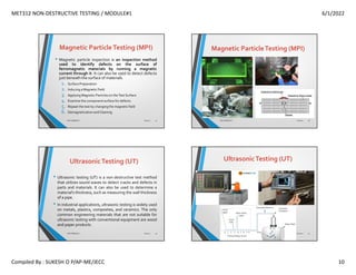 NDT_Introduction & Visual InspectionModule-1 | PPT