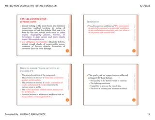 NDT_Introduction & Visual InspectionModule-1 | PPT