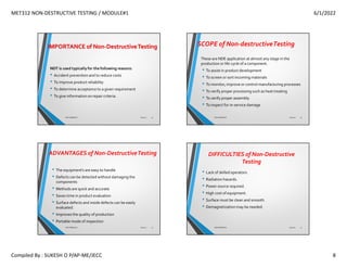 NDT_Introduction & Visual InspectionModule-1 | PDF