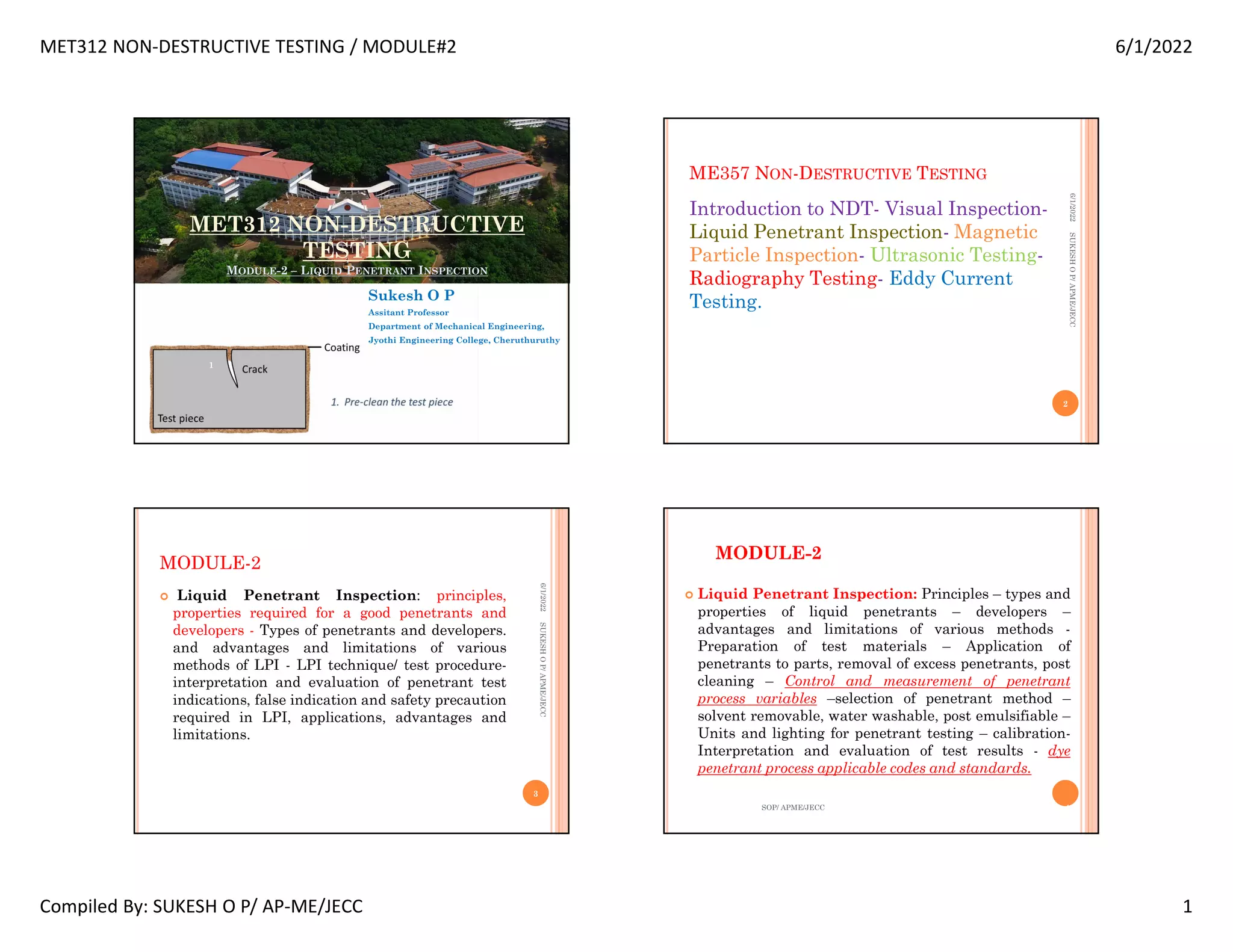 LPI_Liquid Penetrant Inspection | PDF