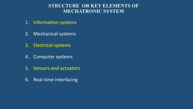 Introduction to Mechatronics | PPT