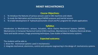 Introduction to Mechatronics | PPT