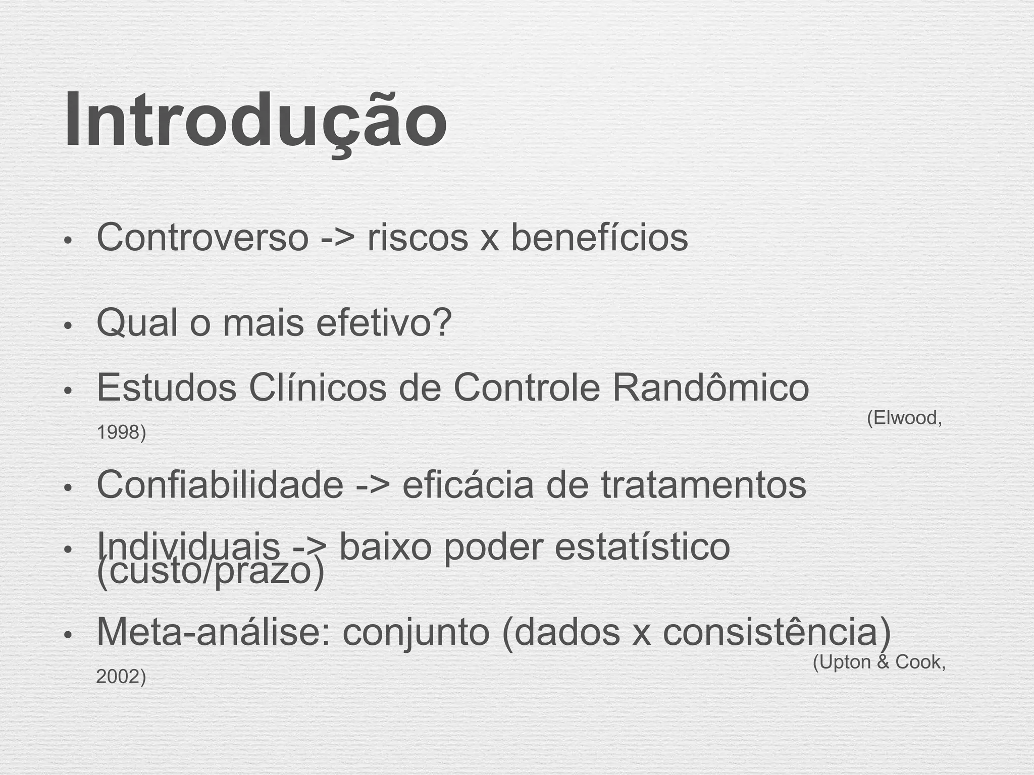 APRESENTAÇÃO: EXEMPLO DE META-ANALISE | PPTX