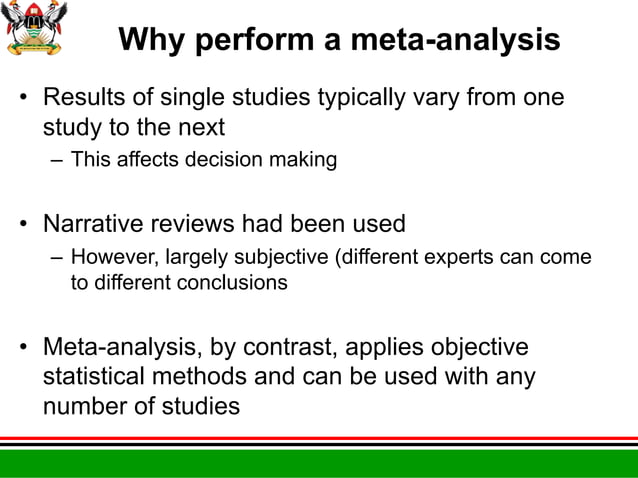 Introduction to Meta-analysis - Dr Moses Ocan | PDF | Science