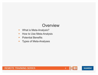 Meta Analysis of Medical Device Data Applications for Designing Studies ...