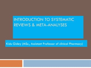 Meta-analysis _systematic rev pharmD.ppt
