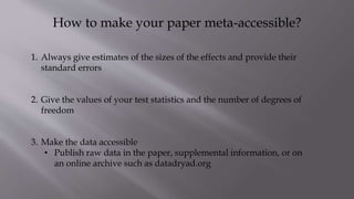 Meta analysis ppt | PPTX