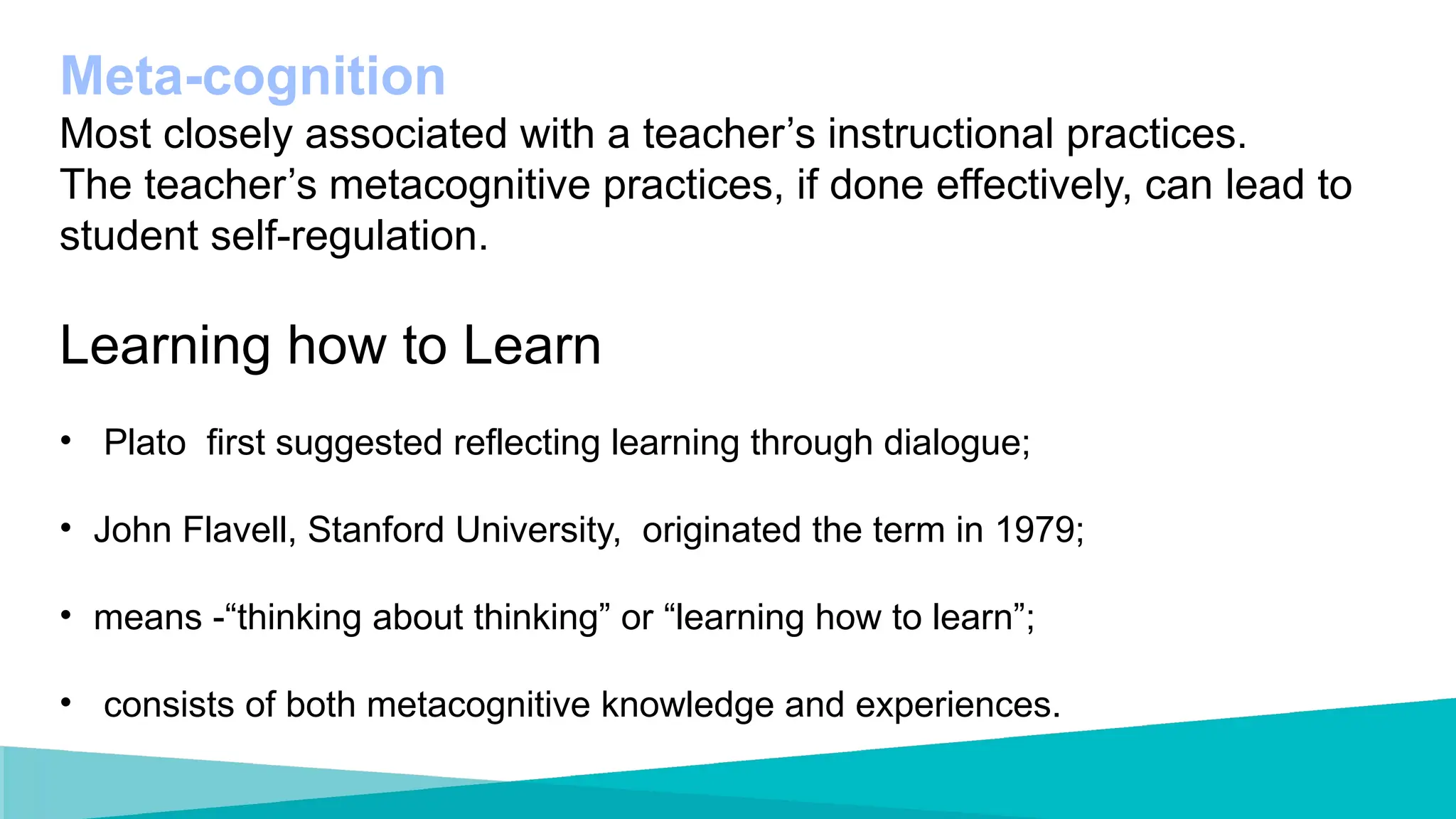 Meta Cognition And Self Regulation 2020 Pptx