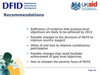 MeTA evaluation and future | PPT