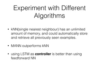 Meta learning with memory augmented neural network | PDF | Artificial Intelligence | Technology ...