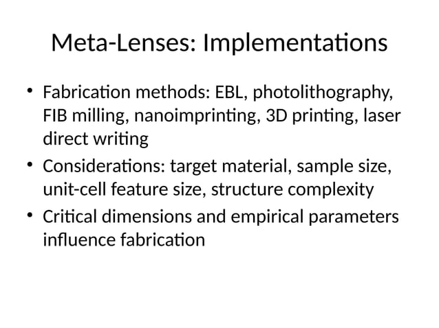 Meta-Lenses_Concepts_Implementations_Applications.pptx | Photography ...