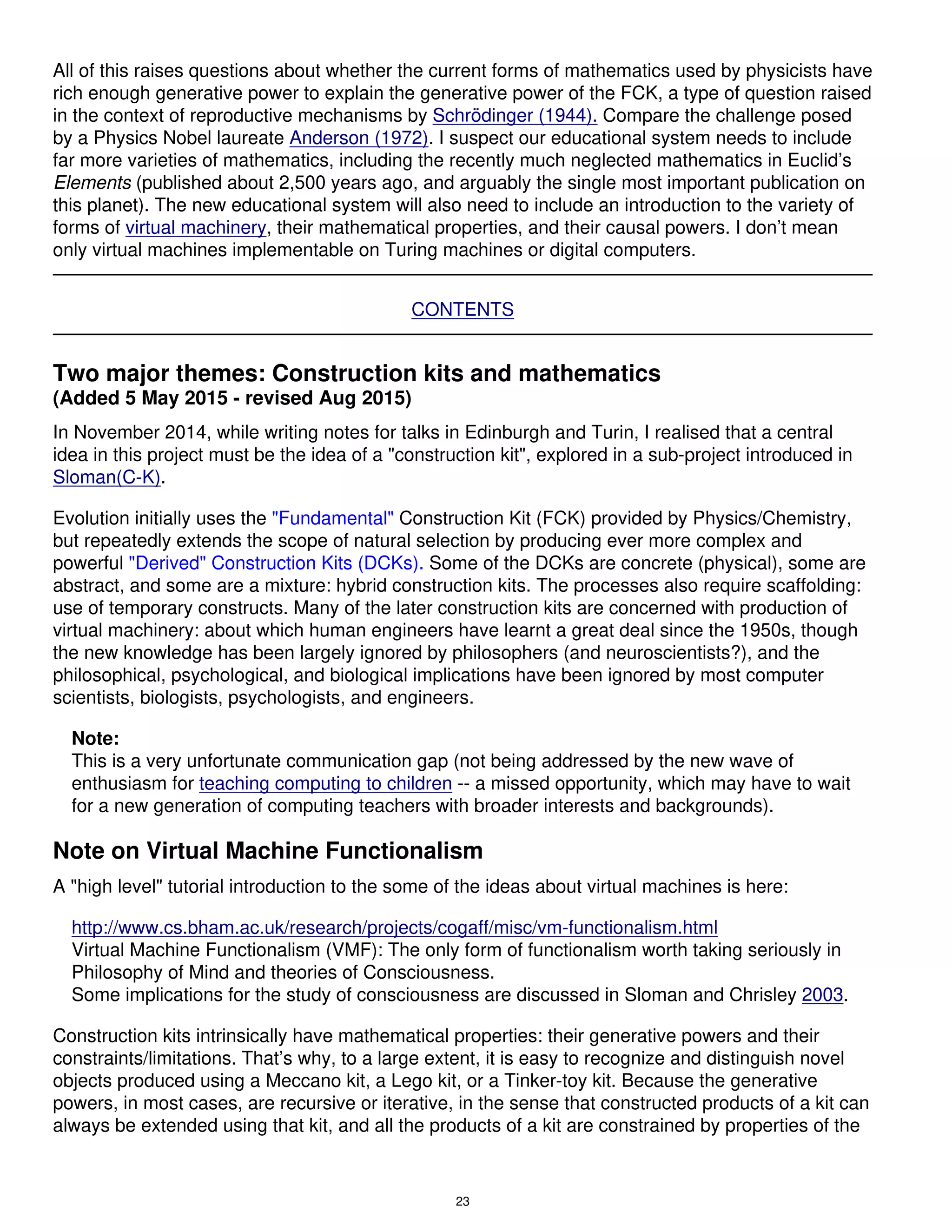 The Turing Inspired Meta-Morphogenesis Project -- The self-informing universe(Update 2018) | PDF