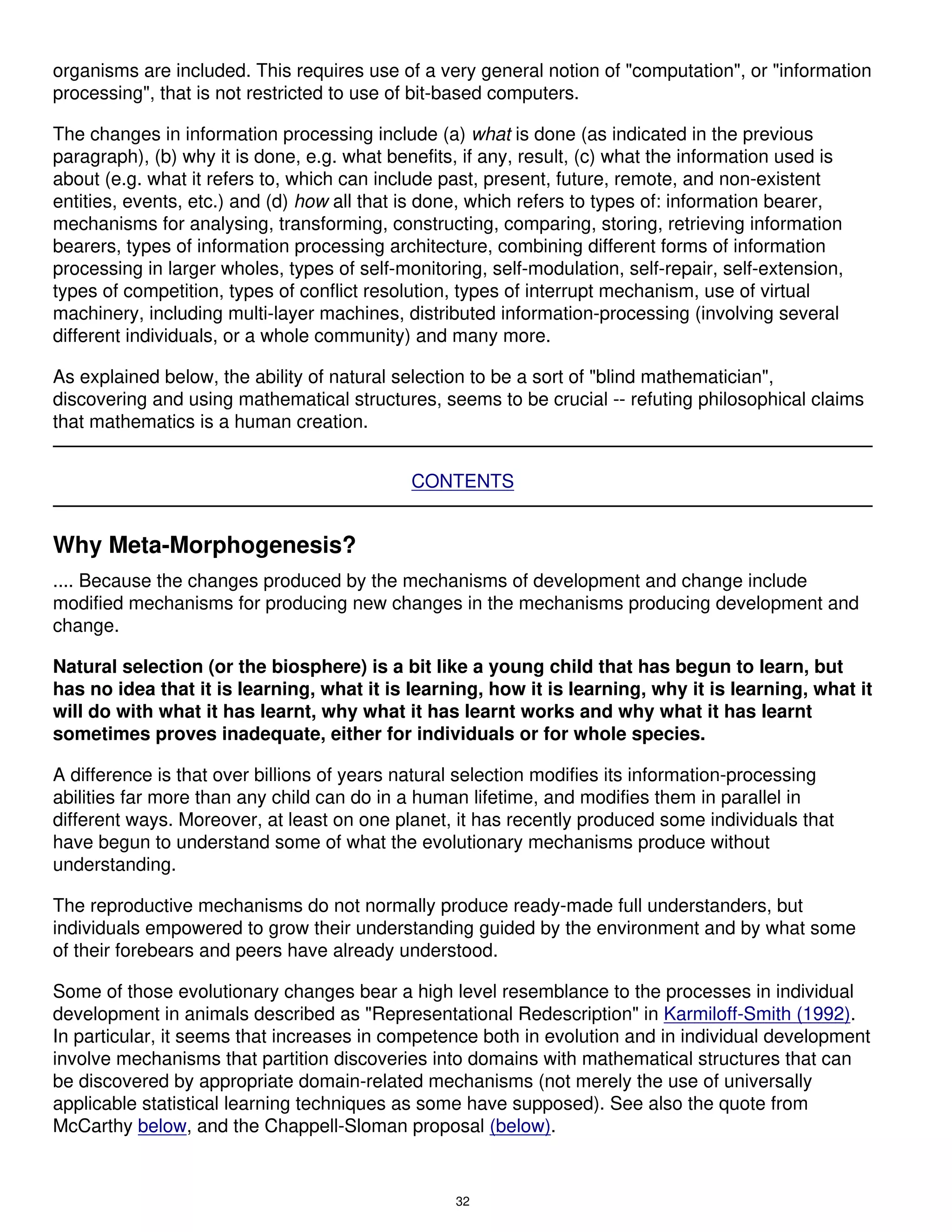 The Turing Inspired Meta-Morphogenesis Project -- The self-informing universe(Update 2018) | PDF