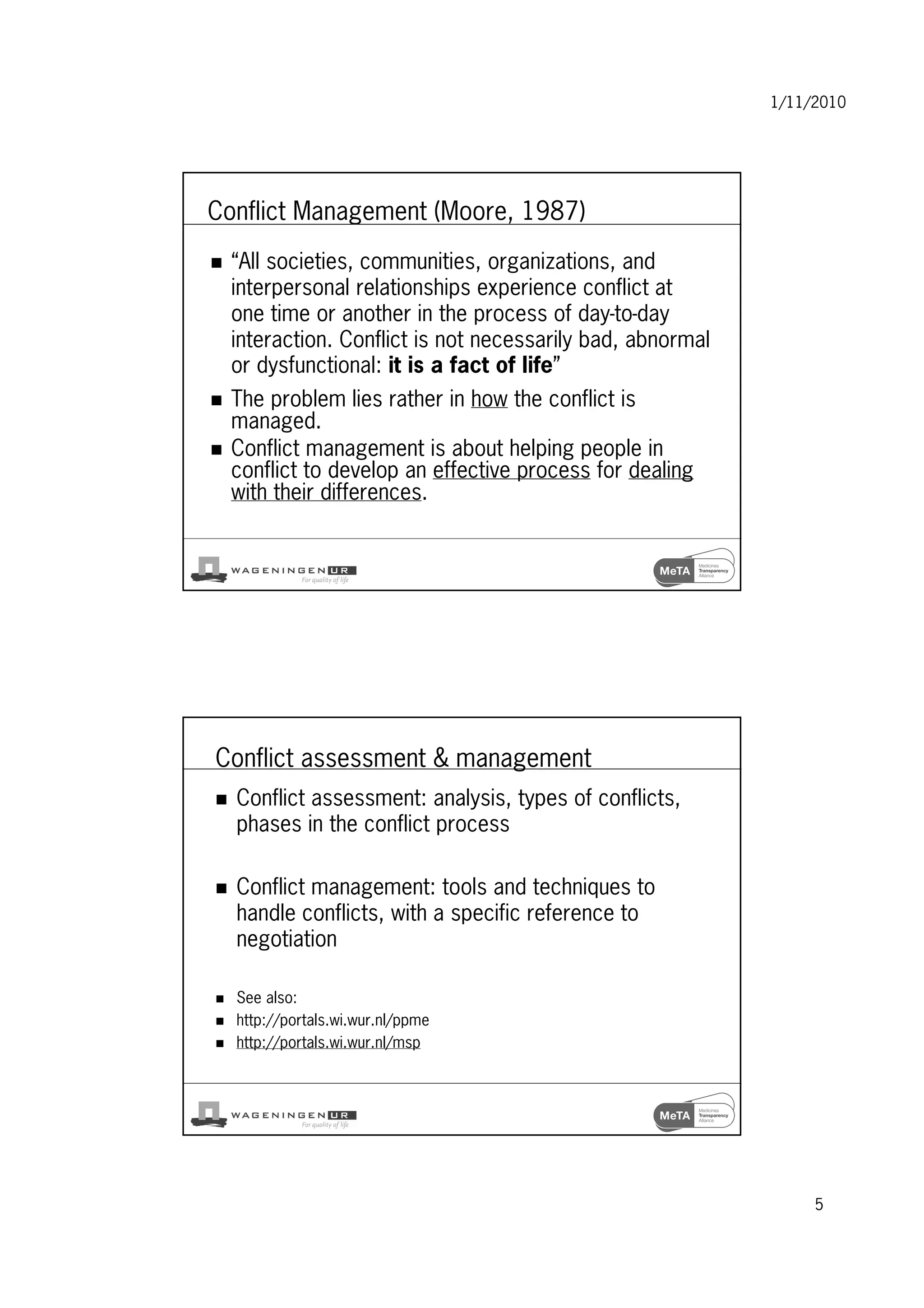 Resistance and conflict management | PDF