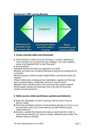 MeTA MSP workshop: The Generic Multi Stakeholder Process Model | PDF