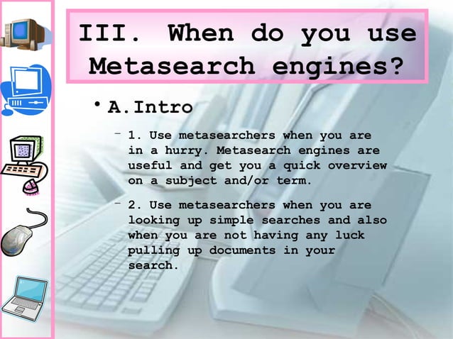 Meta Search Engines | PPT | Search | Internet