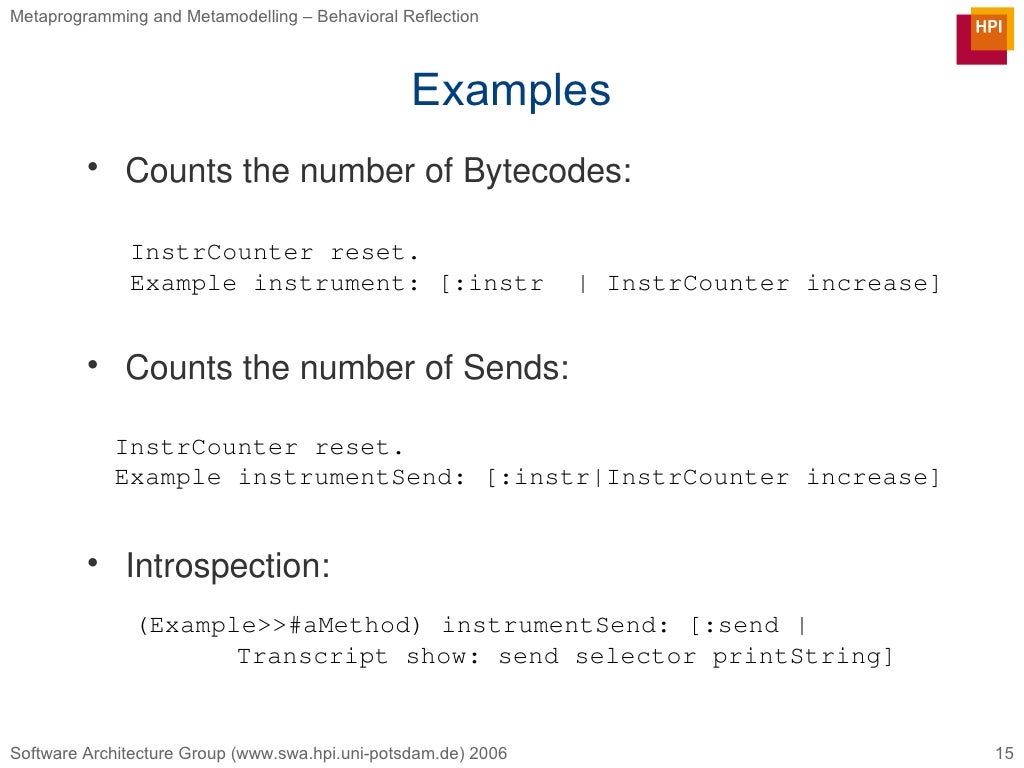 Behavioral Reflection