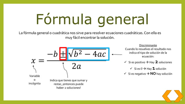 Fórmula general | PPSX