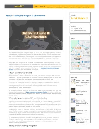 Meta AI – Leading the Charge in AI Advancements.docx