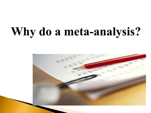 Meta analysis - qualitative research design | PPTX | Science