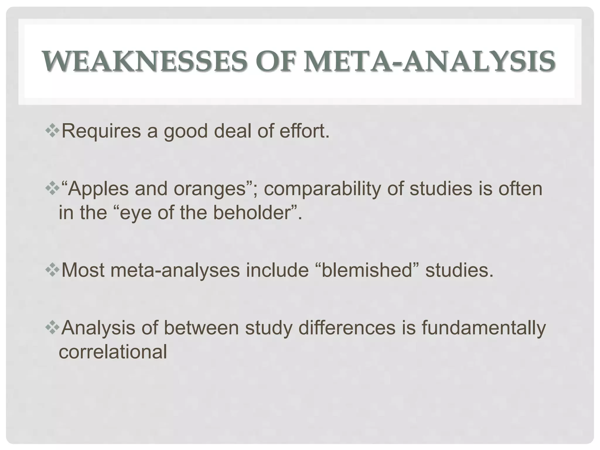 Meta analysis. | PPTX