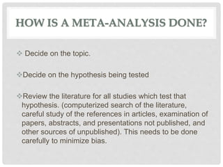 Meta analysis. | PPTX