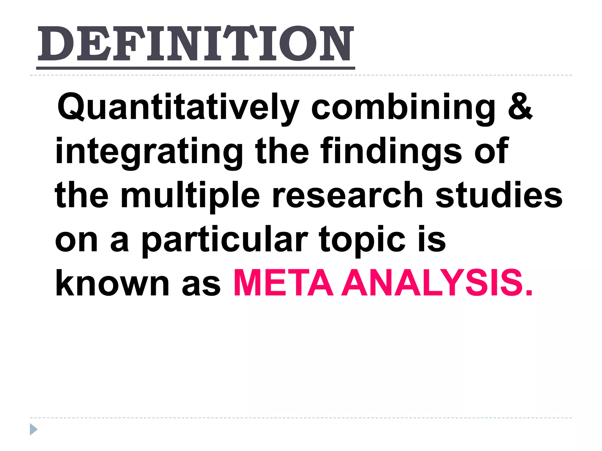 META ANALYSIS | PPT
