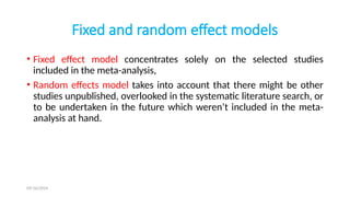 UNDERSTANDING METAANALYSIS FOREST PLOT EVALUATION BY DR KANHU | PPTX