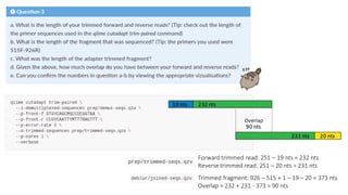 Metabarcoding QIIME2 workshop - Denoise answers | PDF