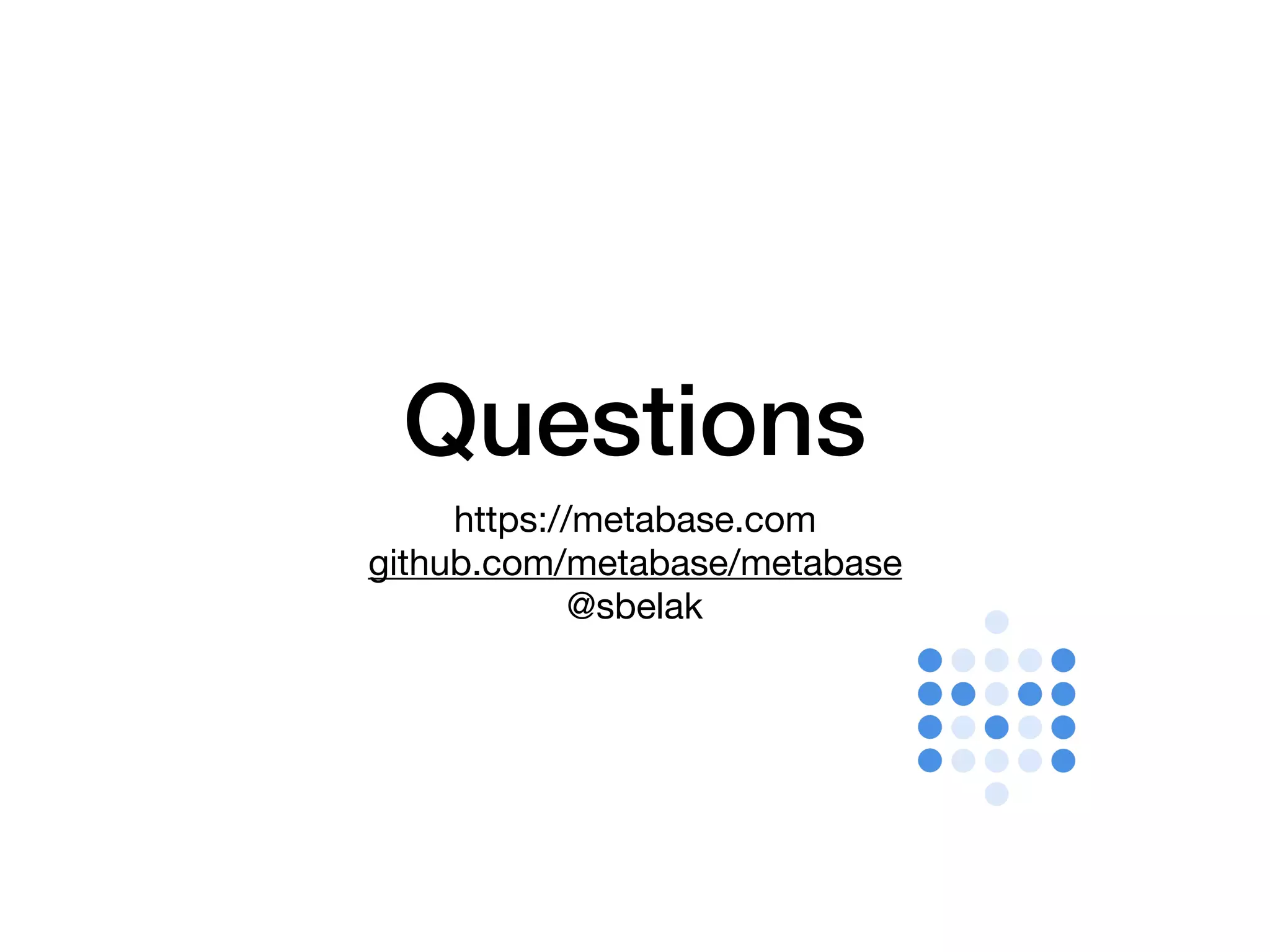 Metabase Ljubljana Meetup #2 | PPT