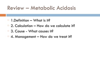 Metabolic acidosis for beginners - Dr. Sam Gharbi | PDF