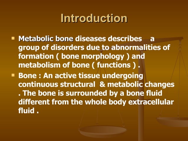 Metabolic Bone Diseases | PPT