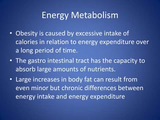 Metabolic abnormalities in obesity | PPTX