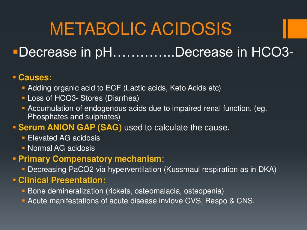 Metabolic Acid Base Disturbances