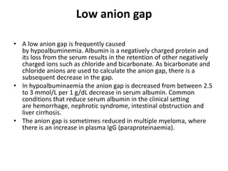 Causes Of Low Anion Gap