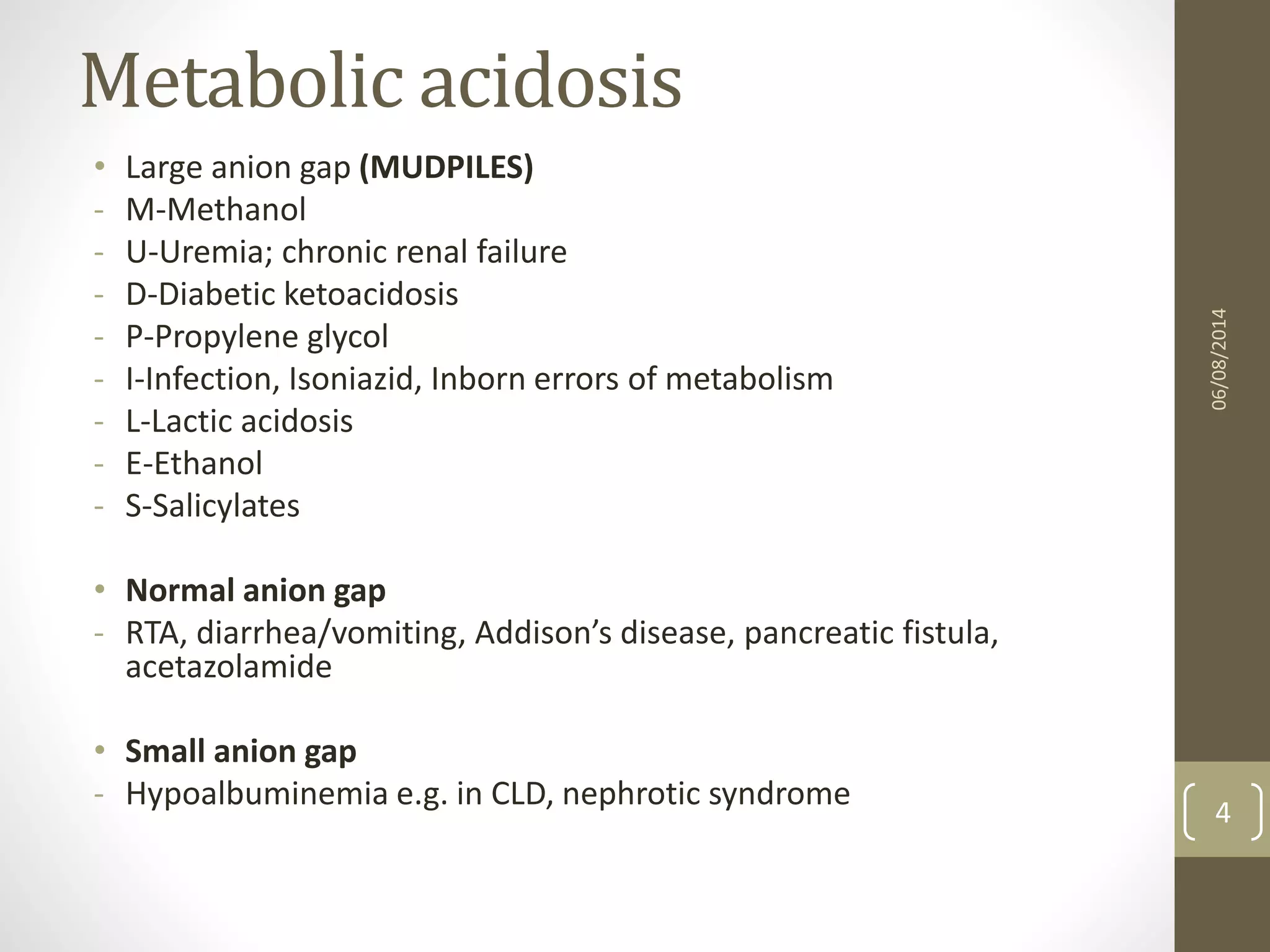 Metabolic acidosis | PPTX