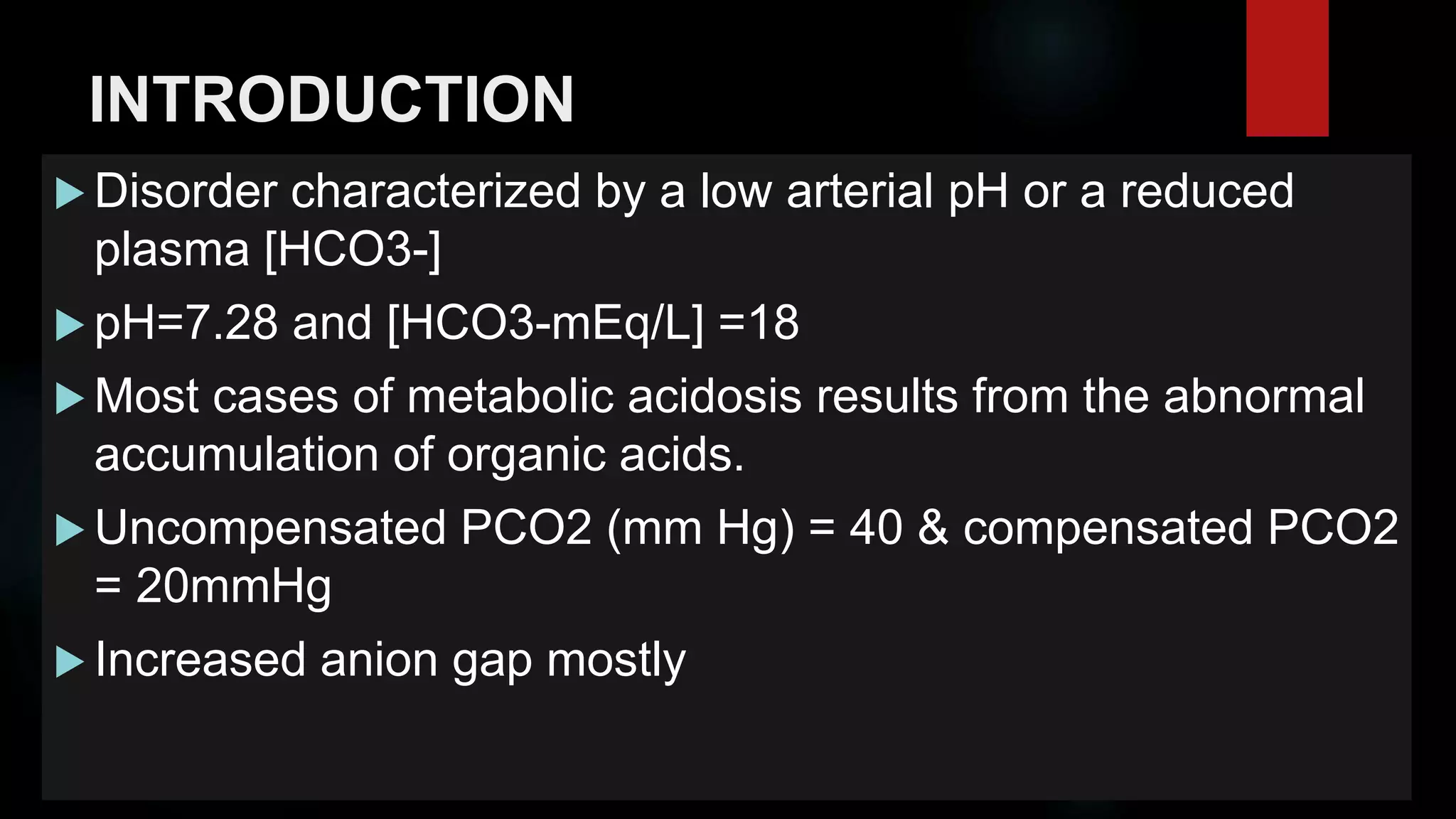 Metabolic acidosis | PPTX