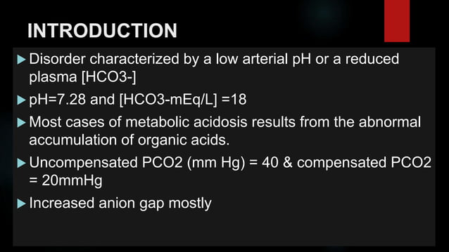 Metabolic acidosis | PPT