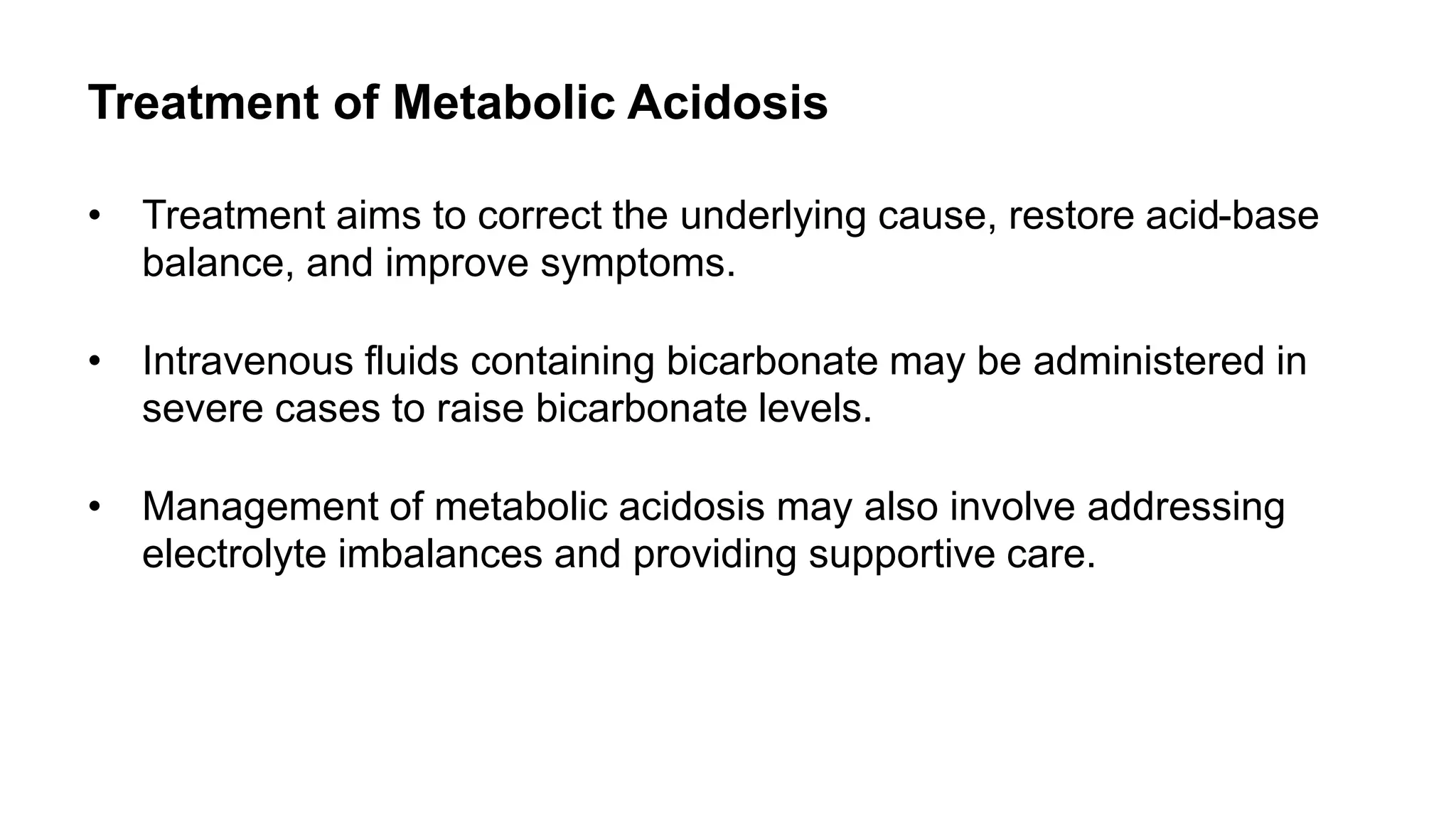 Metabolic Acidosis in a person and its management | PPTX
