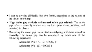 Presentation about "metabolic acidosis " | PPTX