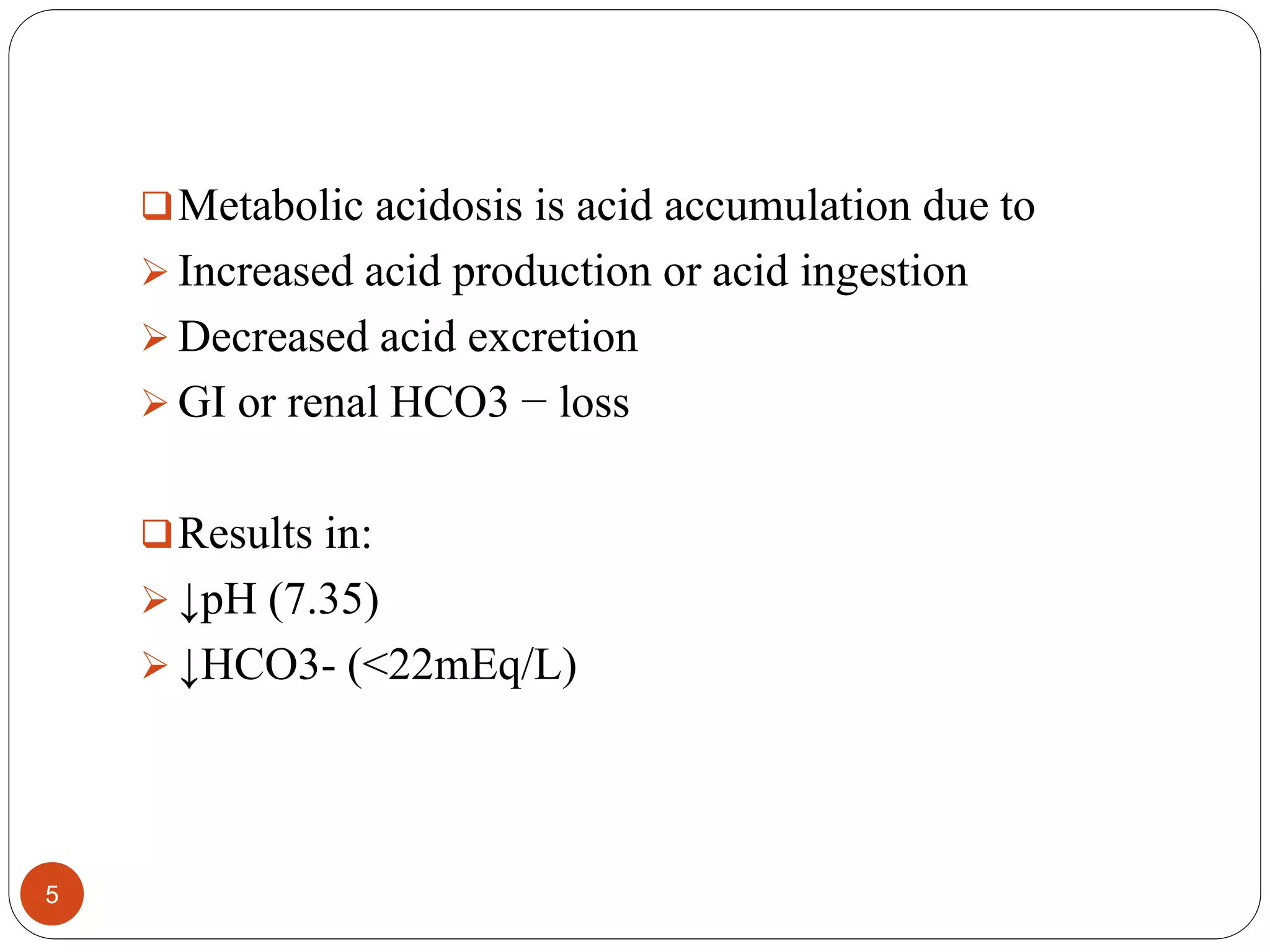 Metabolic acidosis | PPTX