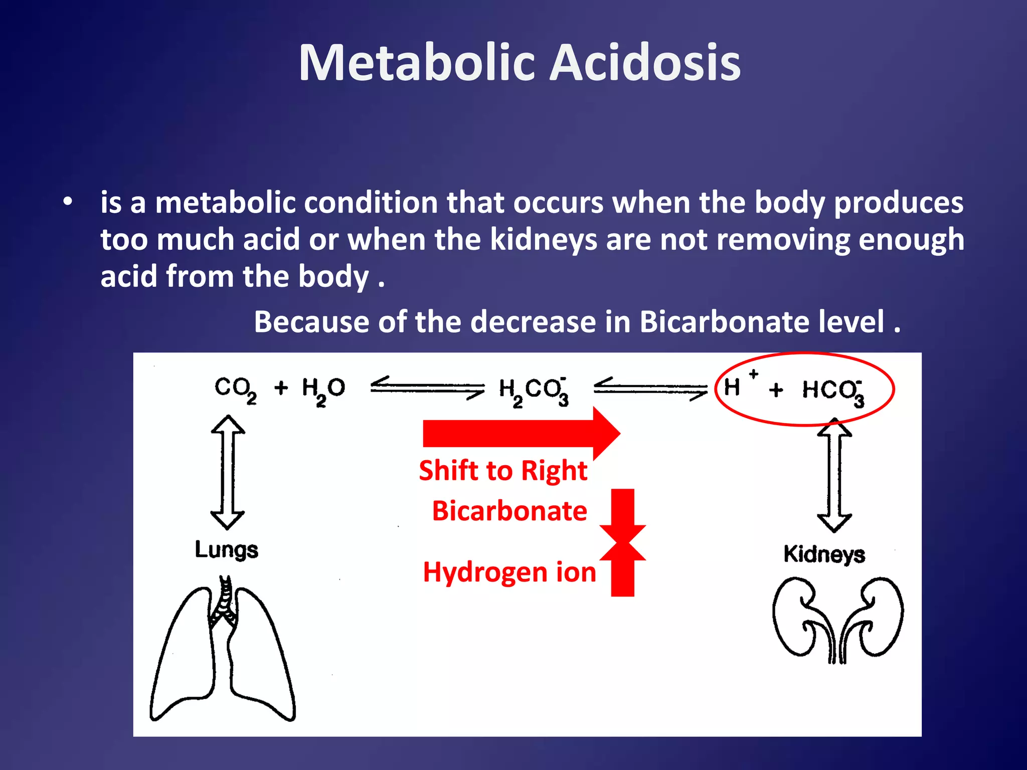 Metabolic acidosis and alkalosis - | PPTX