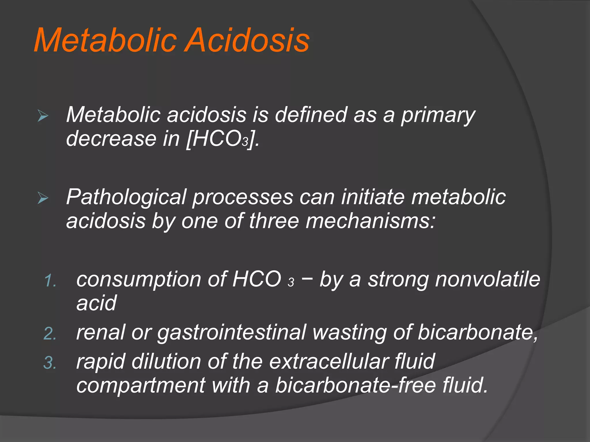 Metabolic acidosis and metabloic alkalosis | PPTX | Lung and ...