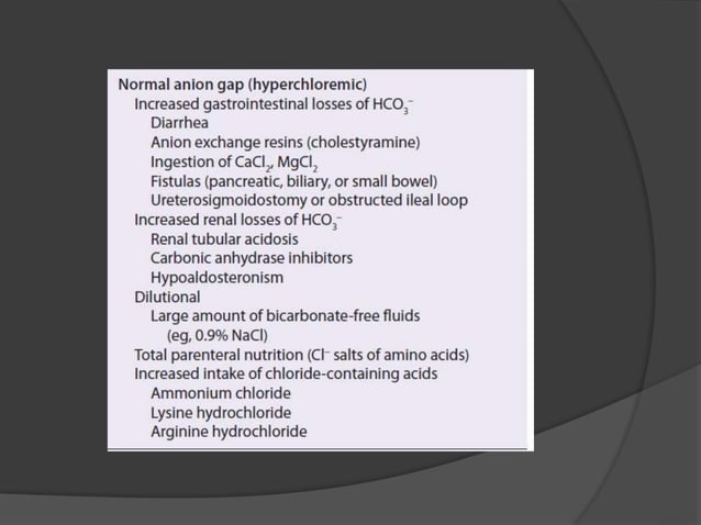 Metabolic acidosis and metabloic alkalosis | PPTX | Lung and ...