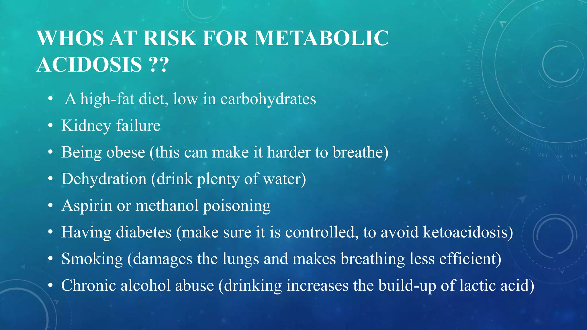 Metabolic acidosis ppt (types and pathophysiology) | PPTX