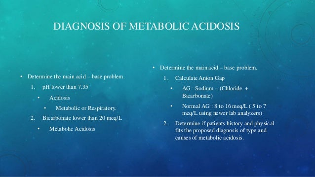 Metabolic acidosis ppt (types and pathophysiology)