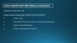 Metabolic acidosis by Dr. Neha Singh | PPT