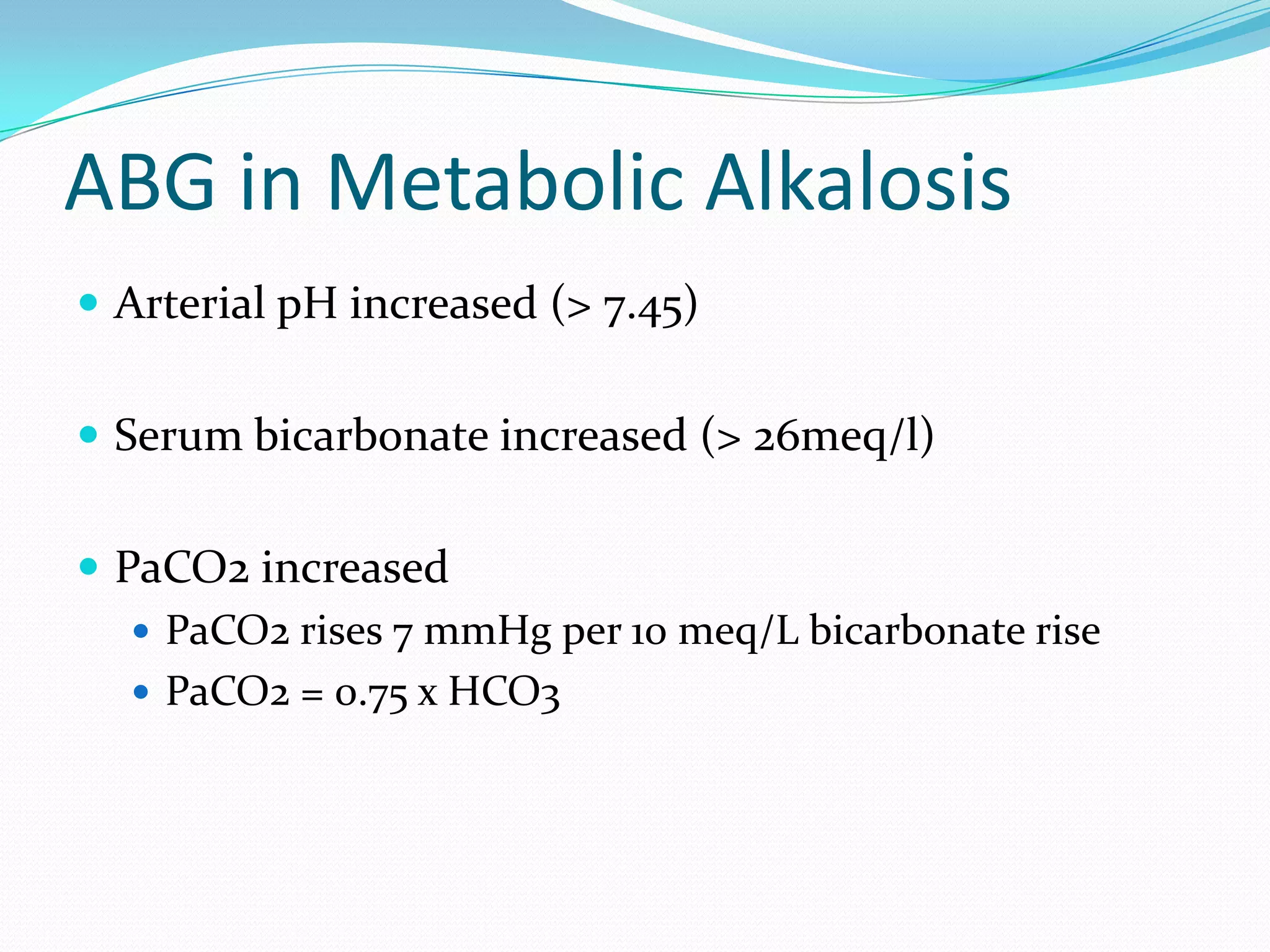 Metabolic alkalosis | PPTX