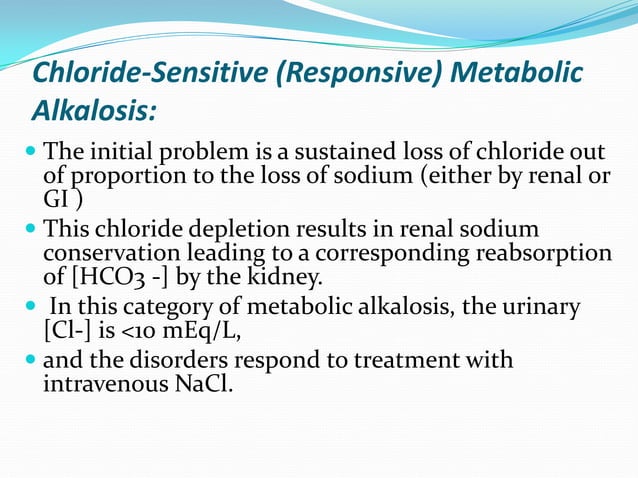 Metabolic alkalosis